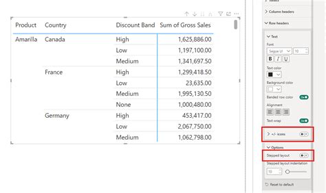[bug] matrix row header formatting not consisten microsoft