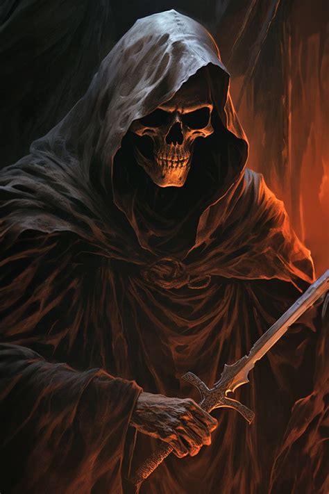 Grim Reaper Angry Grim Reaper Soul Reaper Skull Grim Reaper Portrait