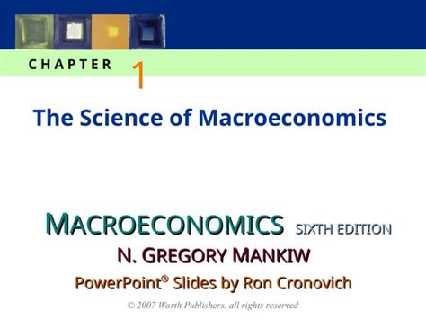 Principle Of Macroeconomic Mankiw Chapter 01 Ppt Ppt