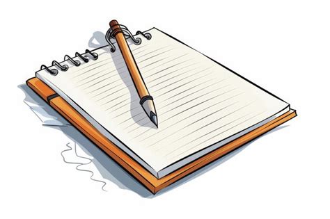 Premium AI Image Business Notepad On White Background In Cartoon Style AI Generated