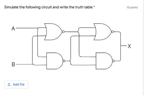 Solved Simulate The Following Circuit And Write The Truth Chegg