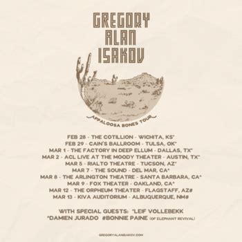 Gregory Alan Isakov Confirms 2024 Headline Tour Tickets On Sale This Friday