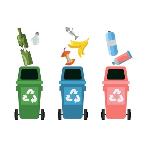 Sorting Garbage Save The Planet Vector Art At Vecteezy