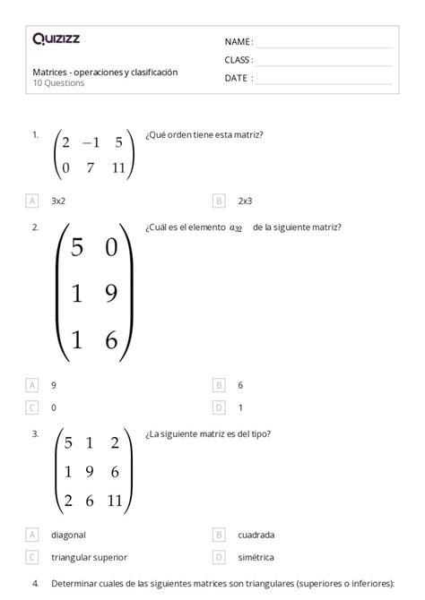 50 Multiplicación Con Matrices Hojas De Trabajo Para Jardín De Infancia En Quizizz Gratis E