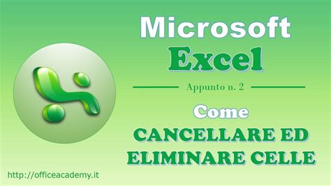 Cancellare Ed Eliminare Celle