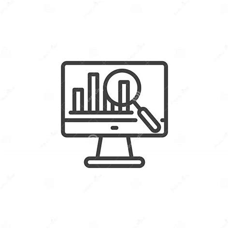 Data Analysis Line Icon Stock Vector Illustration Of Design 307082694