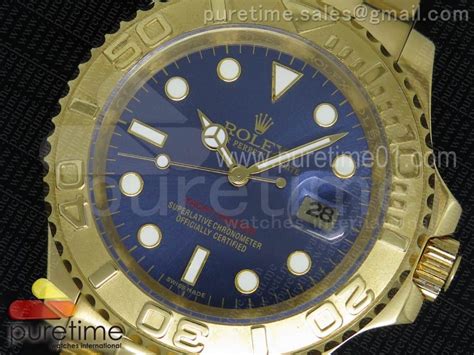 Yacht Master YG Blue Dial On YG Bracelet A J Puretime Watches