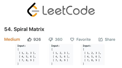 Leetcode Spiral Matrix Solution Explained Java Youtube