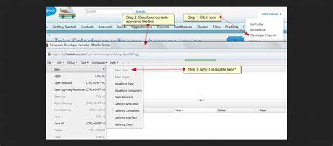 how to create class in salesforce using developer console stack overflow