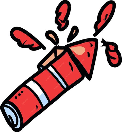 Premium Vector Illuminated Skies Red Rocket Firework Soaring In