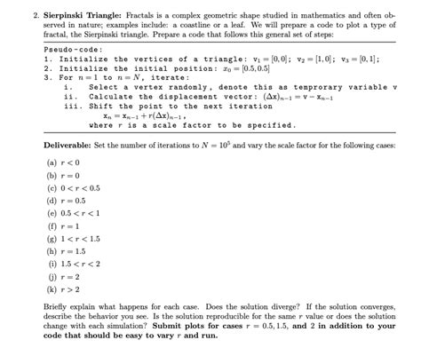 Solved Sierpinski Triangle Fractals Is A Complex Geometric