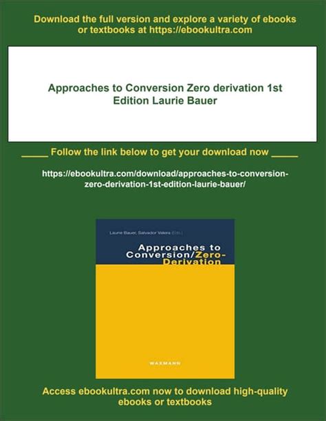Approaches To Conversion Zero Derivation 1st Edition Laurie Bauer Pdf Approaches To Conversion Zero Derivation 1st Edition Laurie Bauer Pdf