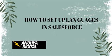 How To Set Up Languages In Salesforce Learn Salesforce With Anuhya