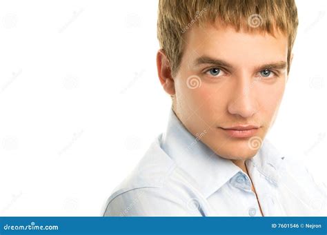 Knappe Jonge Mens Stock Foto Image Of Portret Mens Zeker 7601546