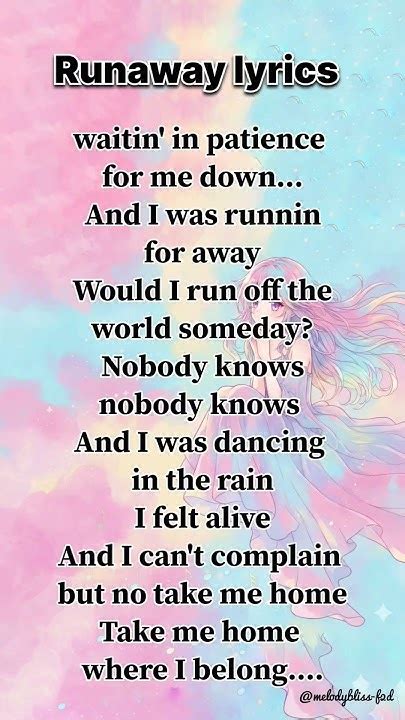 Runaway Song By Aurora Lyrics Shorts Music Aurora Runaway Youtube