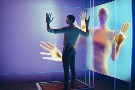 Motion Capture Virtual Reality Digital Technology Stock Illustration