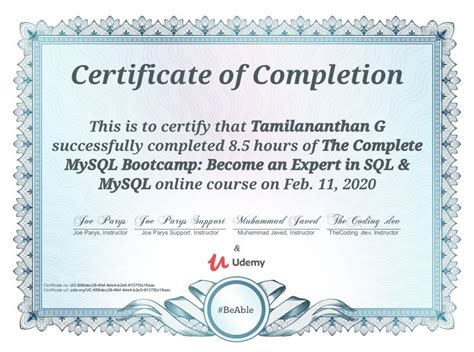 Tamilananthan G On Linkedin Sql Certification