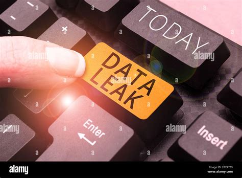 Text Caption Presenting Data Leak Business Showcase Released Illegal Transmission Of Data From