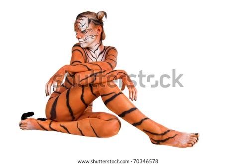 Girl With Tiger Body Paint Images Stock Photos Vectors Shutterstock