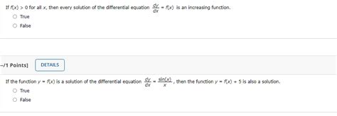 solved if f x 0 for all x then every solution of the