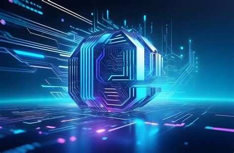 Premium Photo Abstract 3d Rendering Of Glowing Blue Circuitry Generative Ai