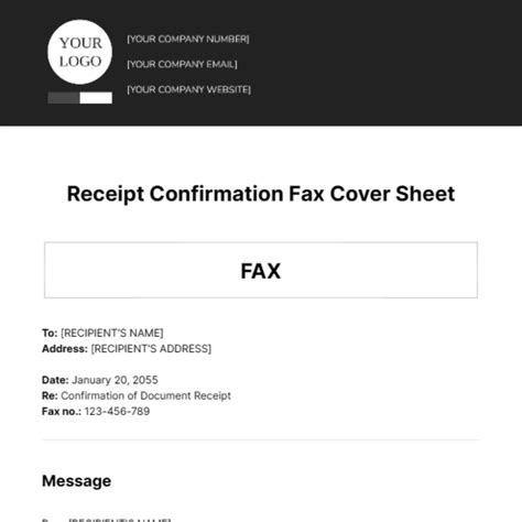 Free Receipt Confirmation Fax Cover Sheet Template To Edit Online Free Receipt Confirmation Fax Cover Sheet Template To Edit Online