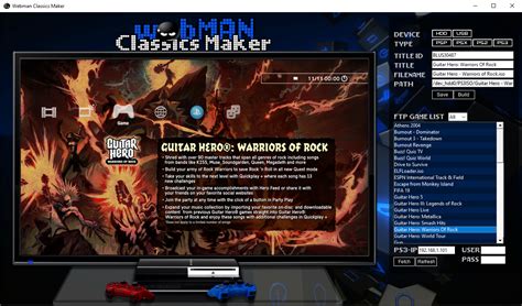 Github Roet Ivarwebman Classics Maker A Tool For Ps3 That Makes Pkg