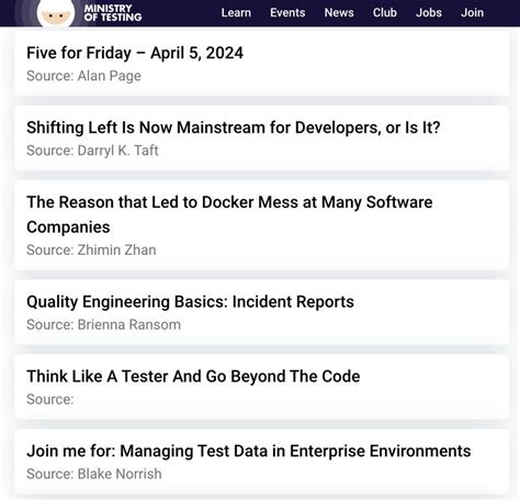 Ministry Of Testing Software Testing Qa And Quality Engineering
