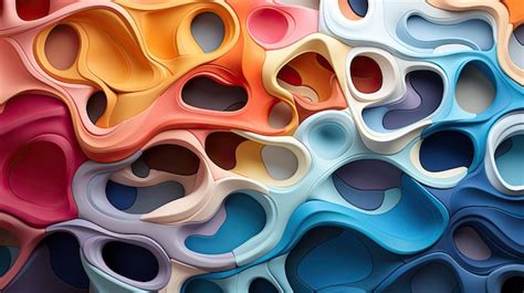 Premium Ai Image Abstract Biomorphic Artwork