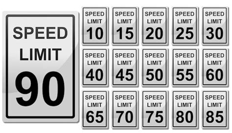premium photo us road sign for speed limit