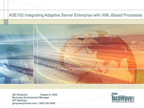PPT ASE Integrating Adaptive Server Enterprise With XML Based Processes PowerPoint
