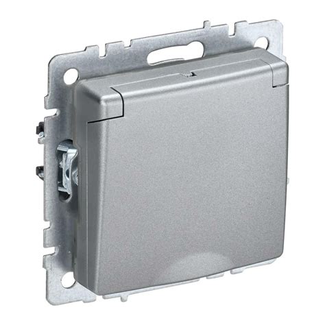 1 местная розетка Iek Brite рсбш10 3 44 бра с заземлением с защитными шторками и крышкой 16А