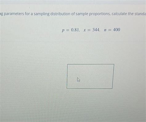 solved g parameters for a sampling distribution of sample