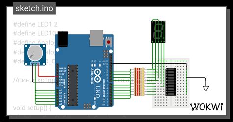 Barra De Leds Wokwi ESP32 STM32 Arduino Simulator