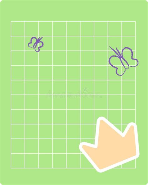 Cartoon Notebook Sheet With Sticker Stock Vector Illustration Of