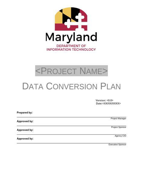 Data Conversion Plan Pdf Quality Assurance Software