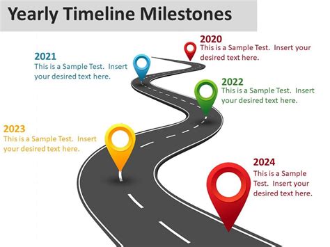 Yearly Timeline Milestones For Powerpoint Powerpoint Powerpoint 2010