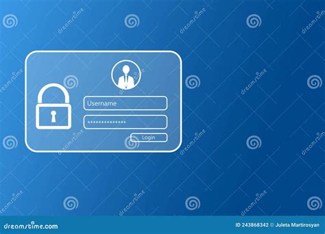 Panel For Entering Login And Password Stock Illustration Illustration