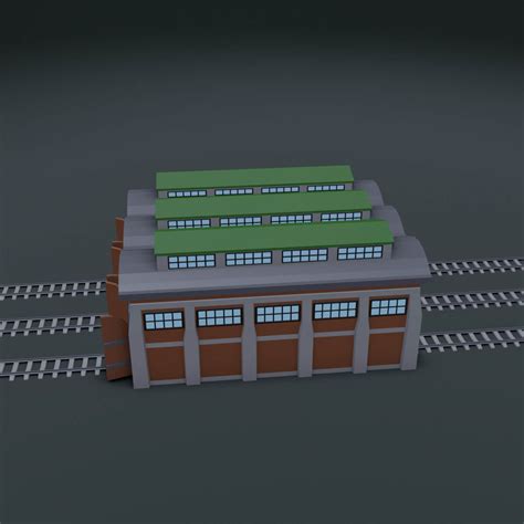 Railway Workshop 3d Model By Mg53