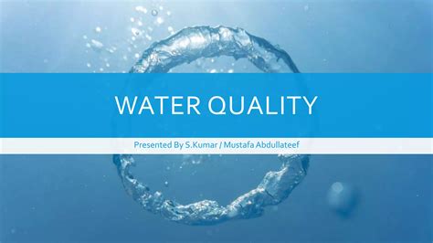 Water Quality Pptx Chemistry Science