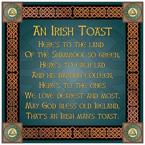 An Irish Toast Print By Ireland Calling Irish Wedding Toast Irish