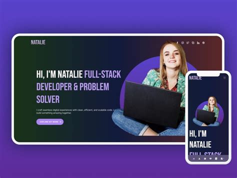 Natalie Developer Portfolio Free Bootstrap HTML Website Template
