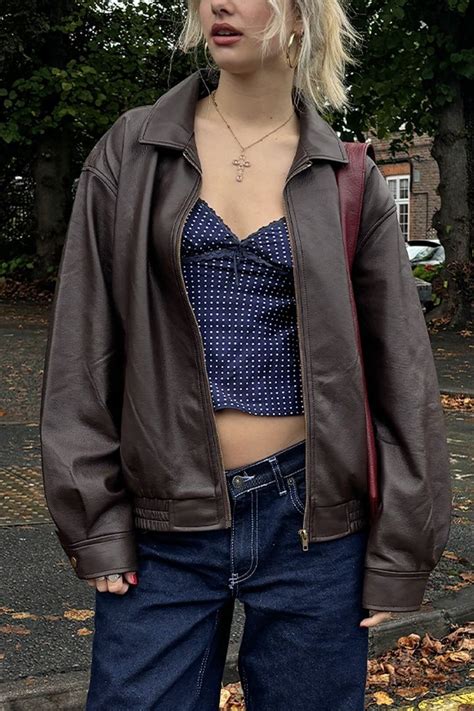 Faux Leather Jacket Casual Outfits Outfit Inspo Casual Clothes