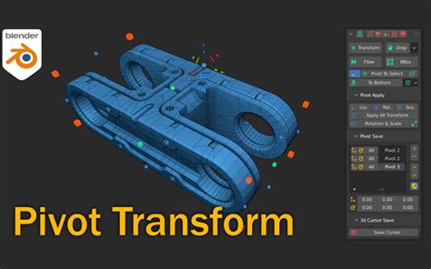 【blender插件】pivot Transform V3 4 轴心变换工具枢轴中点pt移动 Cggoat