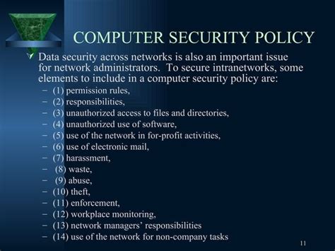 Computer Security Policy D Ppt
