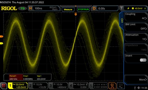 OPA HCP Schema High Noise At Output Even With Input Grounded Pure Sinusoidal MHz Waveform