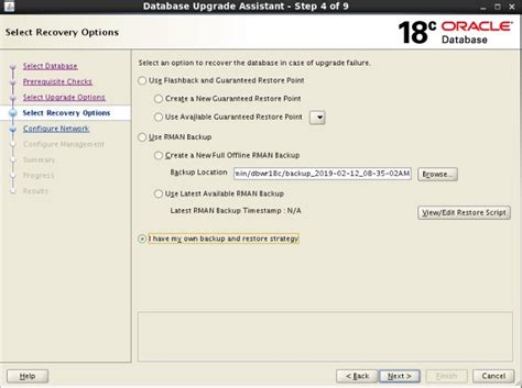 Oracle 18c Database Upgrade From 11203 To 18300 Using Dbua