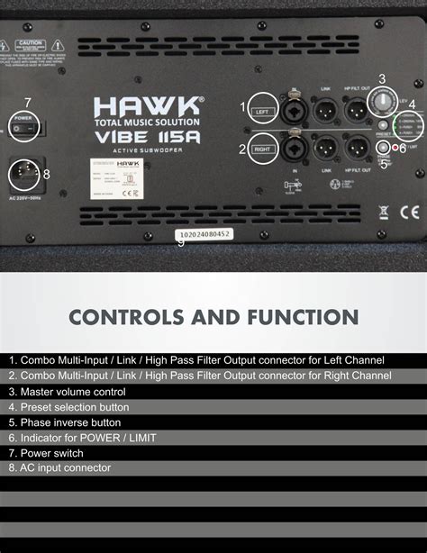 Hawk Vibe 115a 2200 Watts 15 Inches Active Subwoofer Hawk