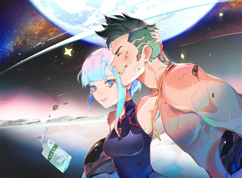 Lucy And David Martinez Cyberpunk And More Drawn By Bleble Danbooru