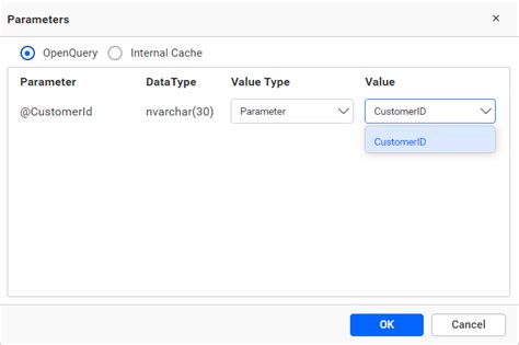 how to pass parameter to stored procedures via dashboard urls